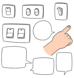 Set electric switch and plug Royalty Free Vector Image