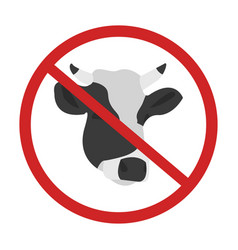 Animals are not allowed red forbidden sign Vector Image