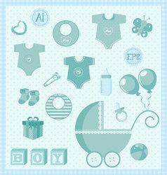 Baby shower boy Royalty Free Vector Image - VectorStock