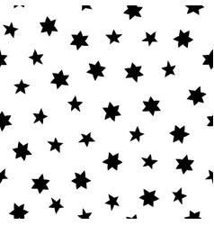 Seamless monochrome pattern with stars abstract Vector Image