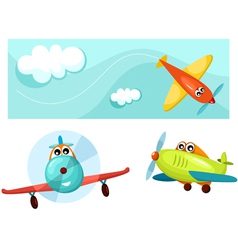 Frame design with airplane flying Royalty Free Vector Image