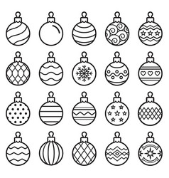 Nine christmas balls Royalty Free Vector Image