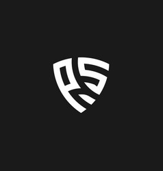 Ps monogram logo with square rotate style outline Vector Image