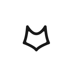 Nine tails fox logo icon Royalty Free Vector Image