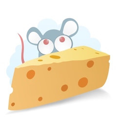 Triangular yellow cheese piece Royalty Free Vector Image