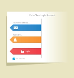Orange user login page Royalty Free Vector Image