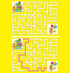 Maze number 8 Royalty Free Vector Image - VectorStock