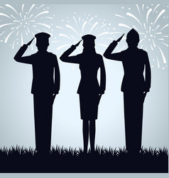 Saluting Royalty Free Vector Image - VectorStock