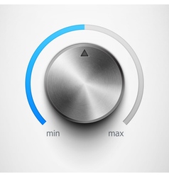 Volume switch black round button knob Royalty Free Vector