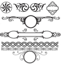 Set of decorative design elements and page decor Vector Image