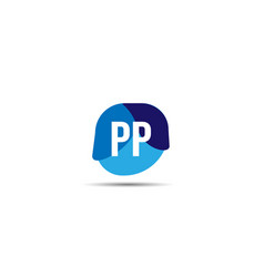Initial letter pp logo template design Royalty Free Vector