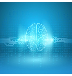 Brain on white background Royalty Free Vector Image