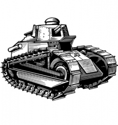 Front view a fun army tank Royalty Free Vector Image