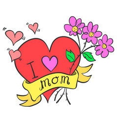 Hand draw mother day style design Royalty Free Vector Image