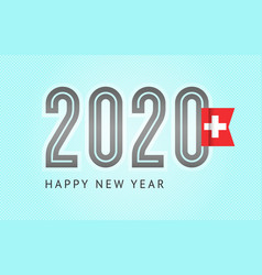 Logo 2020 number cut out paper sheets overlay Vector Image