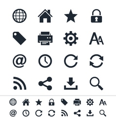 Arrow symbol icon set simplicity theme Royalty Free Vector