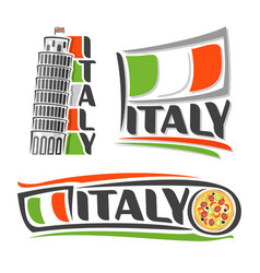 Set of rome italy symbols italian Royalty Free Vector Image