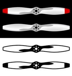 Airplane propeller symbols Royalty Free Vector Image