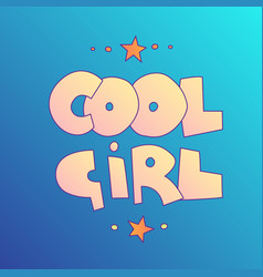 Cute word girl in soft pastel colors cartoon Vector Image