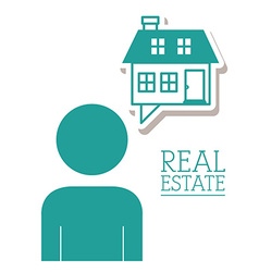 Real estate concept in half circle Royalty Free Vector Image