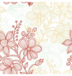 Gold floral seamless striped pattern Royalty Free Vector