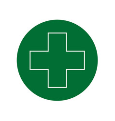 Green cross medical symbol Royalty Free Vector Image