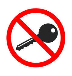 No sign isolated on transparent background Vector Image