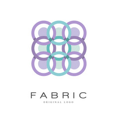 Fabric original logo design creative geometrical Vector Image