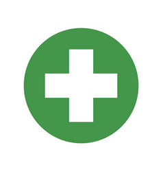Green cross medical symbol Royalty Free Vector Image
