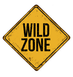 Danger zone vintage rusty metal sign Royalty Free Vector