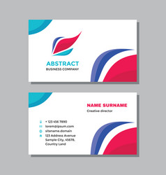 Business visit card template with logo - concept Vector Image