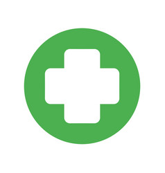 Green cross medical symbol Royalty Free Vector Image