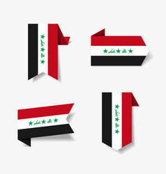 Iraqi flag wavy ribon background Royalty Free Vector Image
