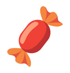 Red square candy or chocolate wrapper mockup 3d Vector Image