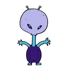 Comic cartoon alien antennae Royalty Free Vector Image