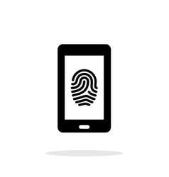 Fingerprint icon fingermark symbol Royalty Free Vector Image