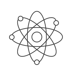 Atom sign icon science symbol isolated for design Vector Image