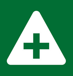 Green cross medical symbol Royalty Free Vector Image