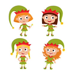 Cartoon little girls with different hobbies Vector Image