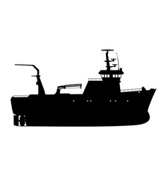 Commercial fishing trawler for fishery industrial Vector Image