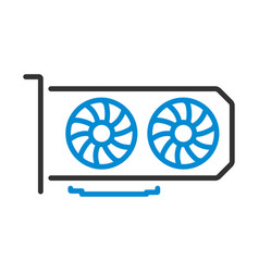 Video gpu card flat icon Royalty Free Vector Image