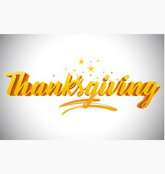 Worship golden yellow word text with handwritten Vector Image