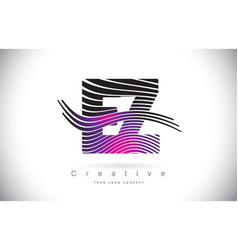 Ez letter logo design purple texture creative Vector Image