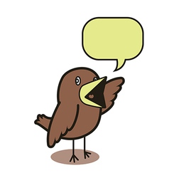 Cartoon birds talking Royalty Free Vector Image