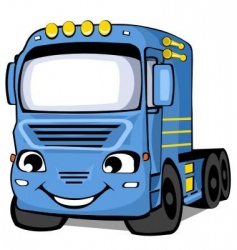 Blue lorry truck Royalty Free Vector Image - VectorStock