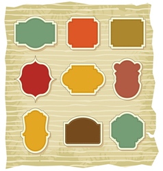 Cute vintage labels set in pastel colors Vector Image