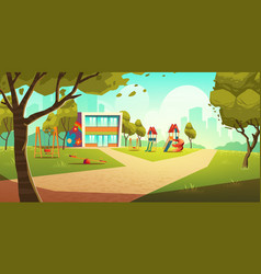 Cartoon empty playground Royalty Free Vector Image