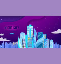 Night neon city Royalty Free Vector Image - VectorStock