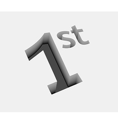 1st grade lettering design element Royalty Free Vector Image