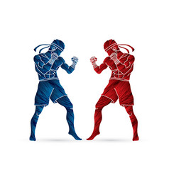 Thai boxing sign Royalty Free Vector Image - VectorStock